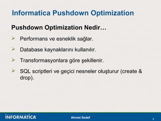 Informatica pushdown optimization eğitimi | PPT