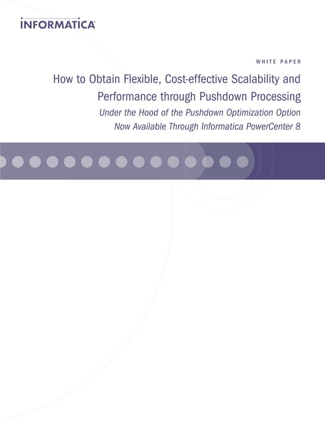 Informatica push down optimization implementation | PDF