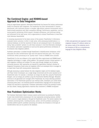 Informatica push down optimization implementation | PDF