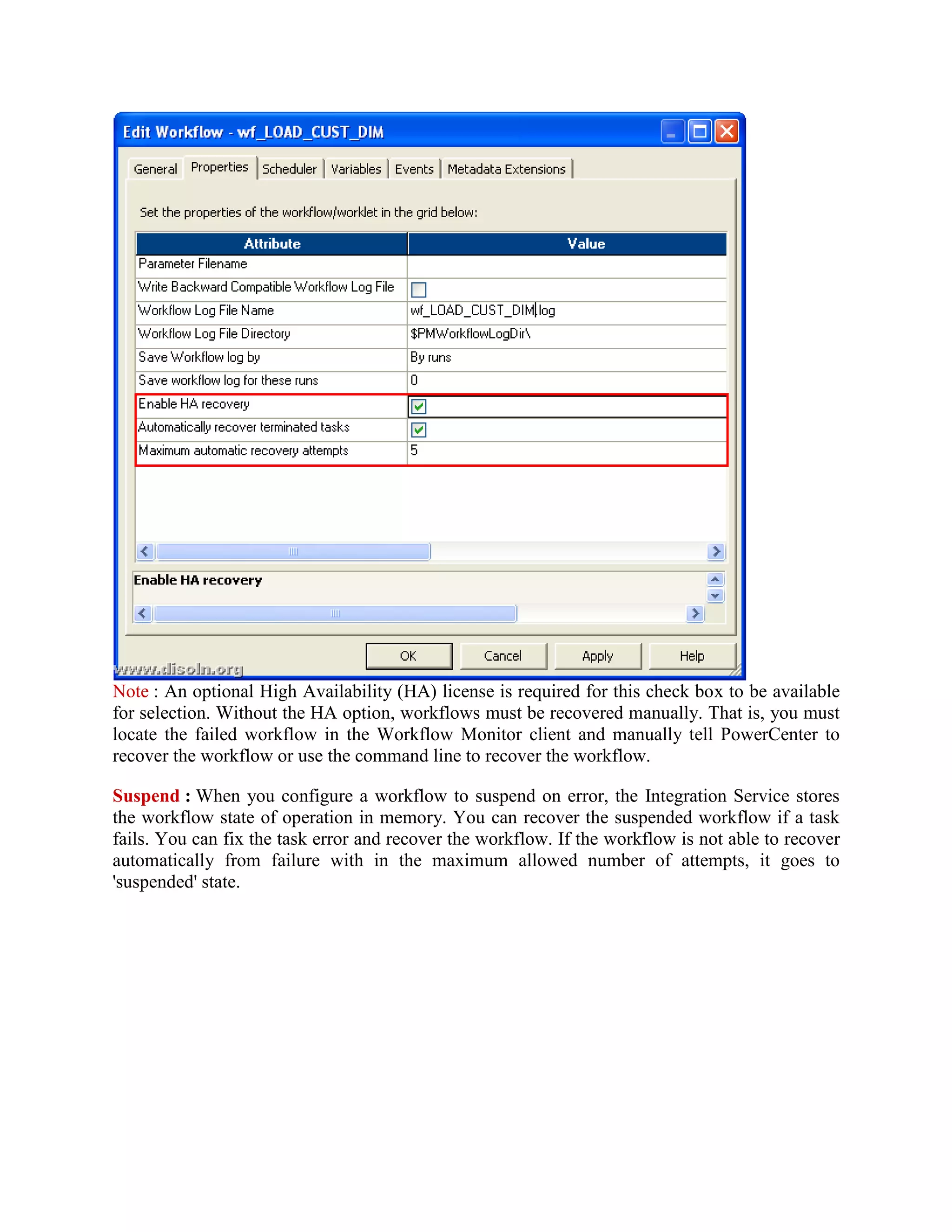Informatica Failure recovery strategy | PDF