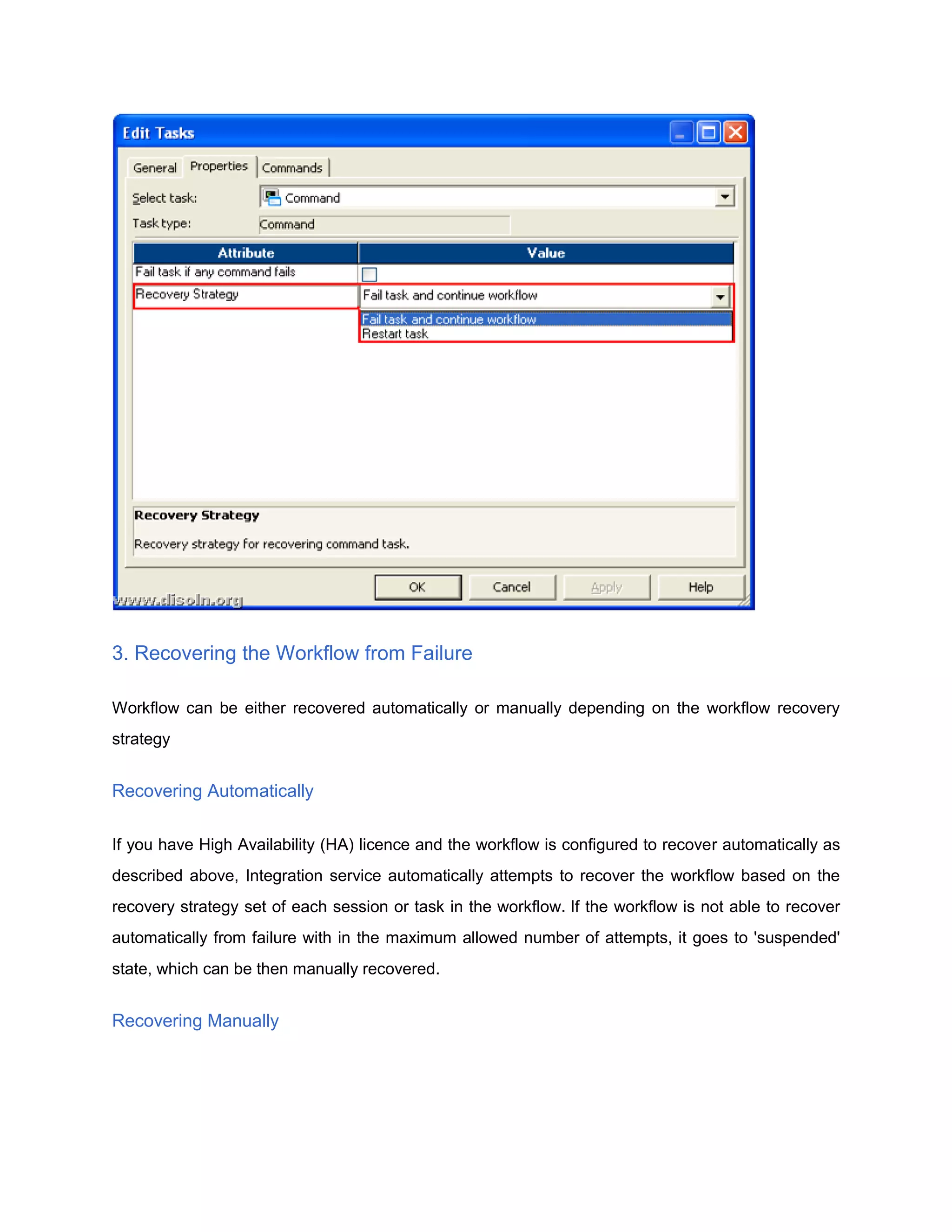 Informatica Failure recovery strategy | PDF