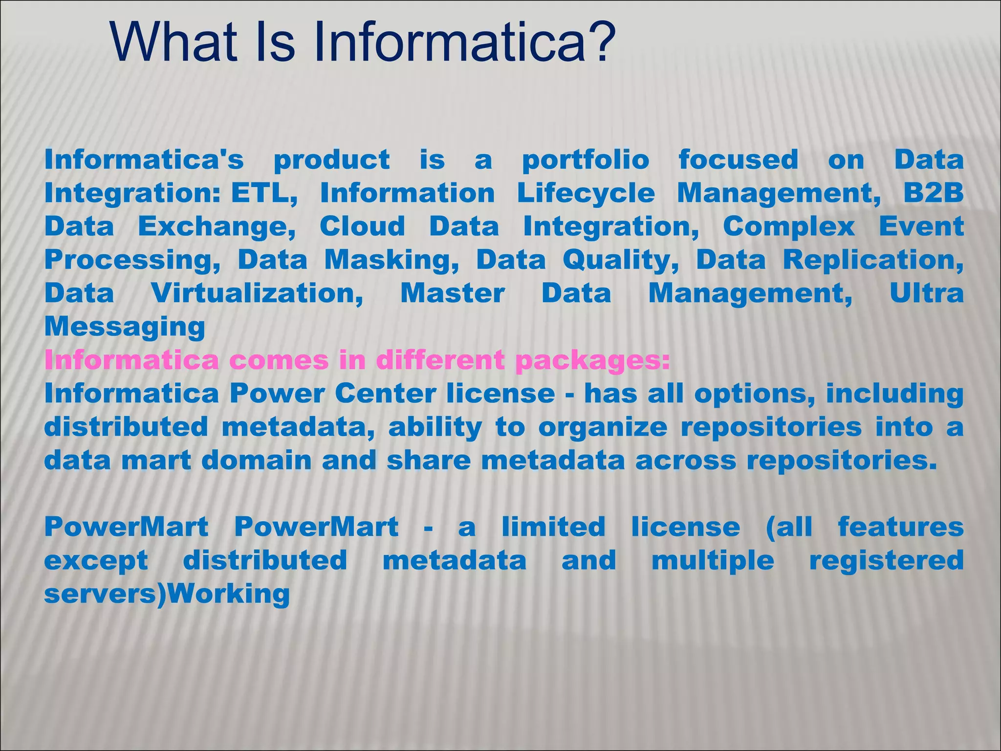 Informatica training by quontra solutions