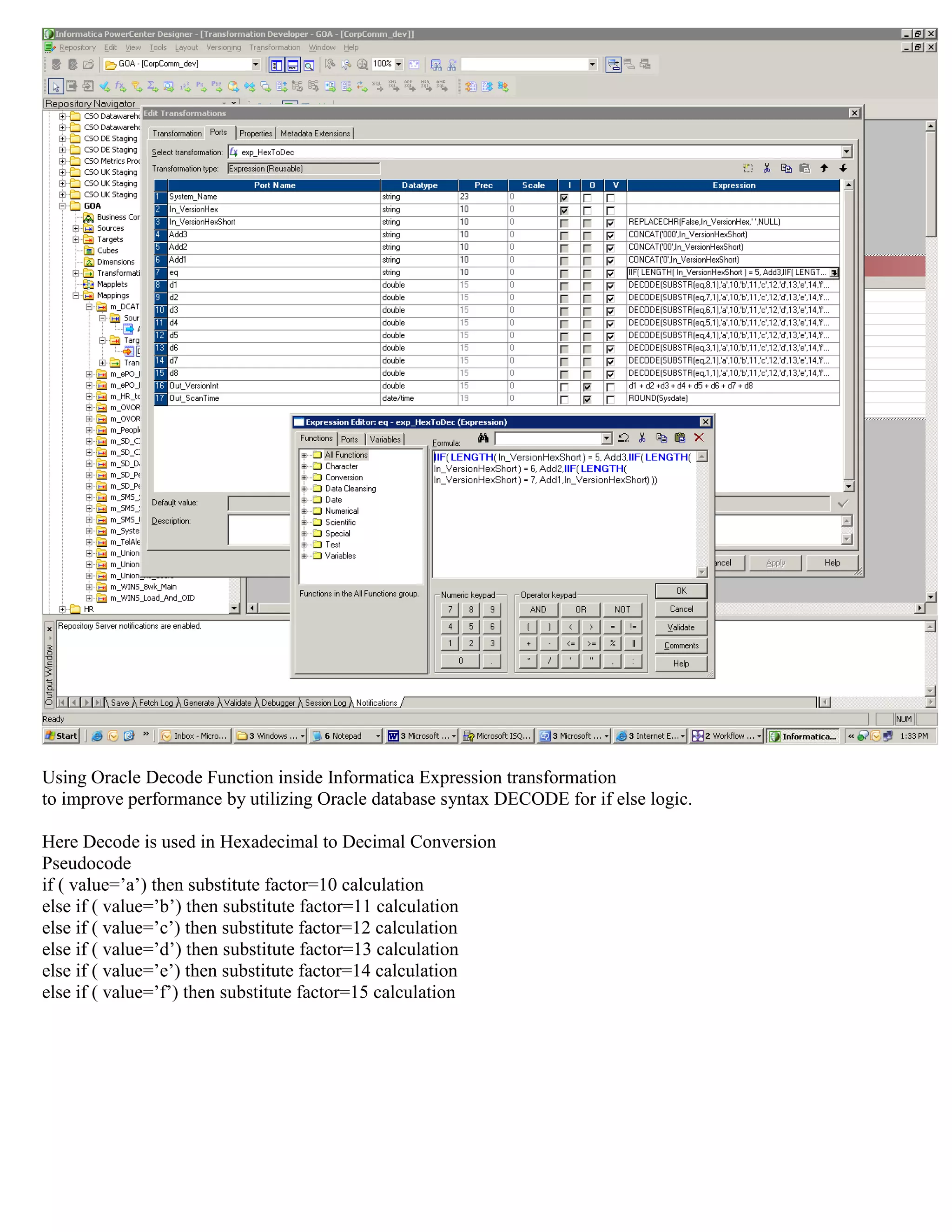 Informatica transformation example | PDF