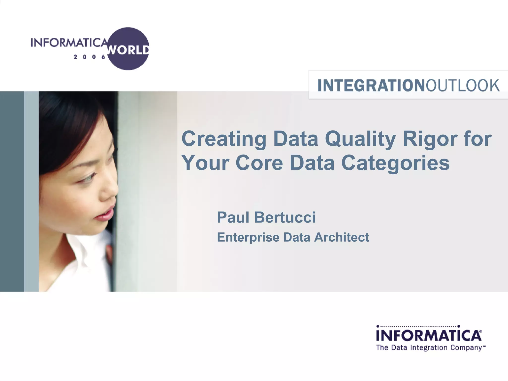 Informatica World 2006 - MDM Data Quality | PPT