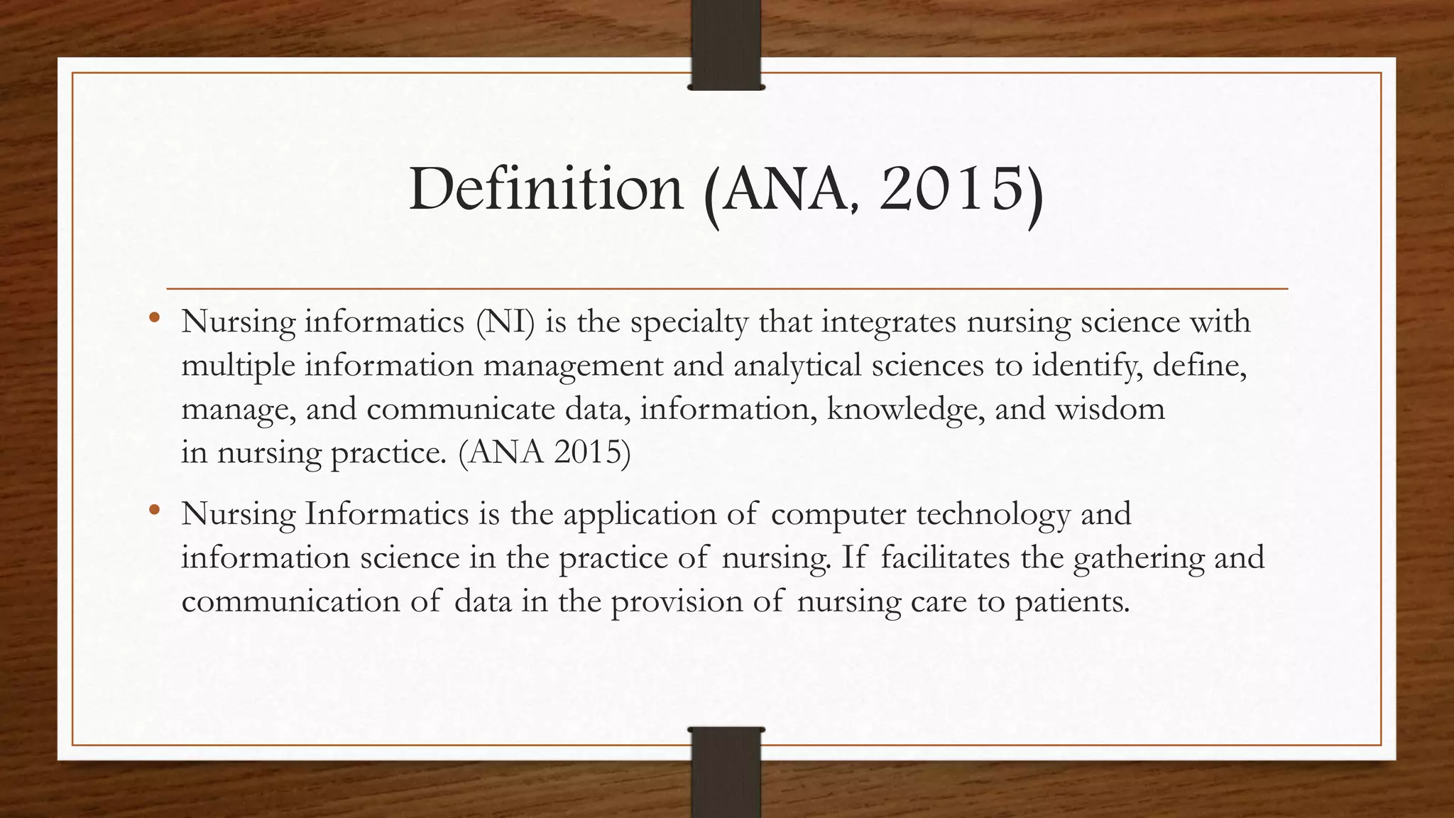 IMPORTANCE OF NURSING INFORMATICS IN THE PHILIPPINE HEALTH CARE ...