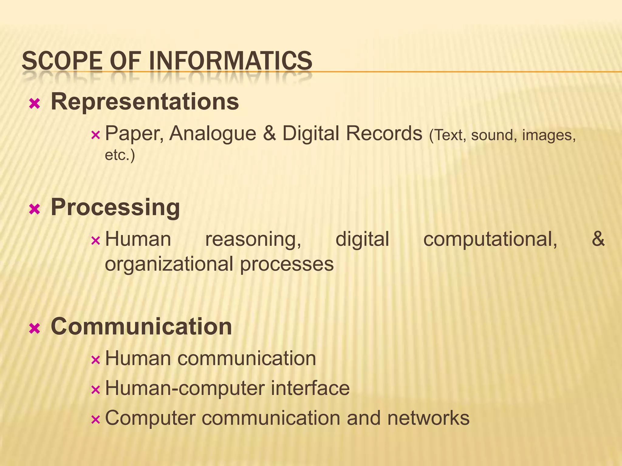 Informatics: Introduction | PPTX