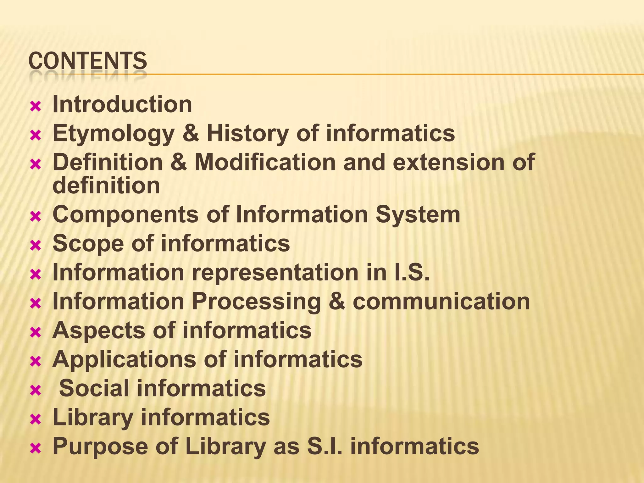 Informatics: Introduction | PPTX