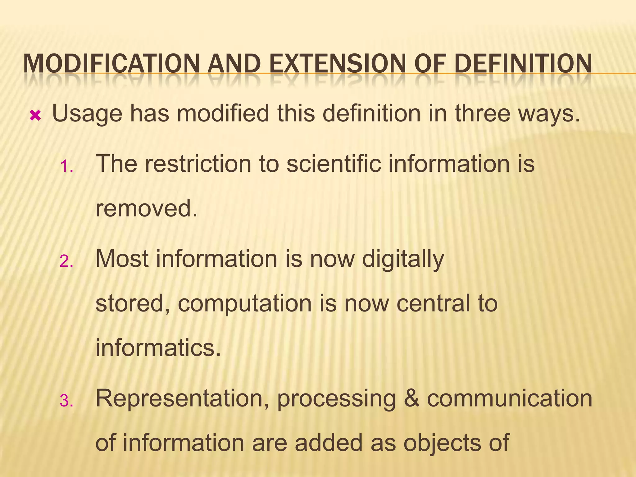 Informatics: Introduction | PPTX
