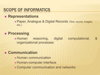 Informatics: Introduction | PPTX
