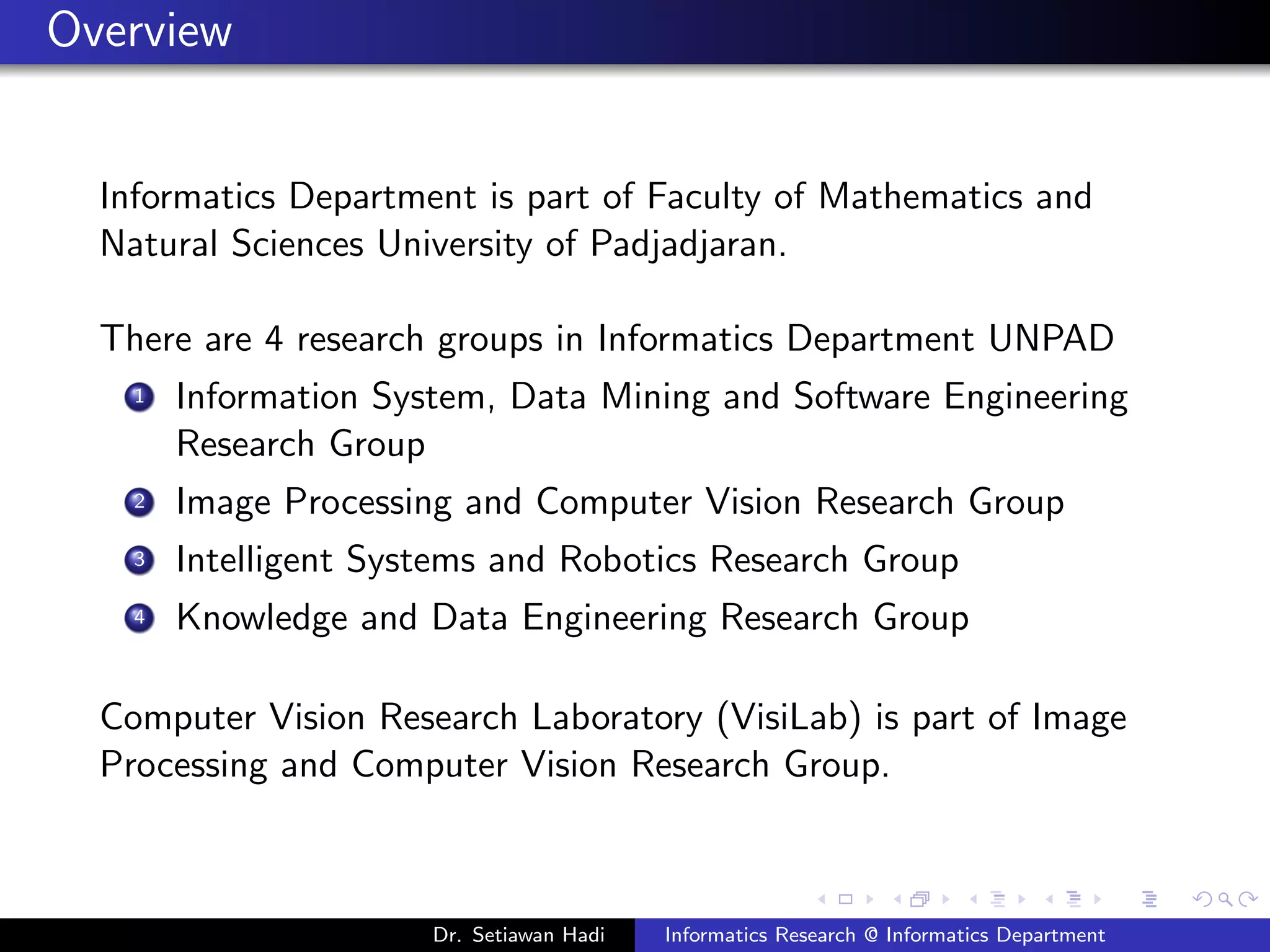 Informatics Research at Informatics Depatment Universitas Padjadjaran | PDF