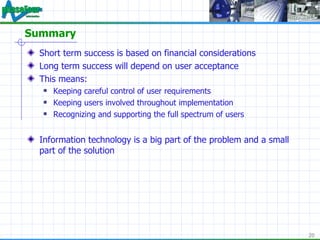 Do end-users fit the informatics requirements? | PPT