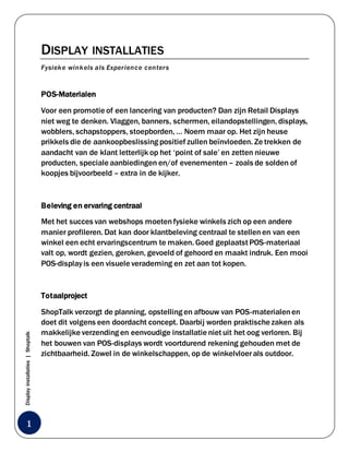 Informatie fiche Display Installatie | DOCX | Malls & Shopping Centers ...