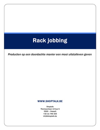 Informatie fiche Rack Jobbing | DOCX | Business | Business and Finance