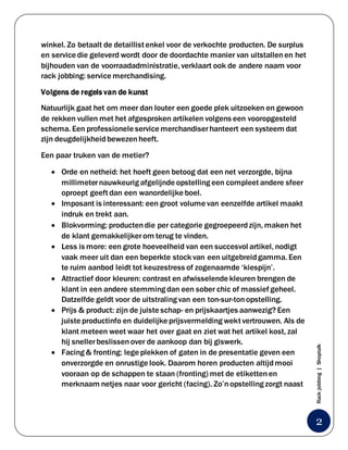 Informatie fiche Rack Jobbing | DOCX | Business | Business and Finance