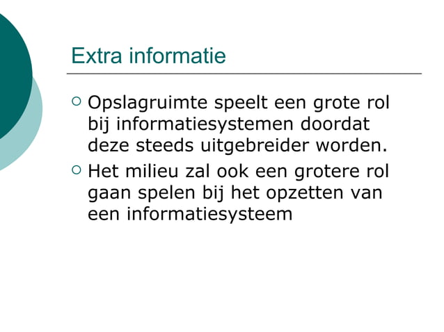 Informatiesystemen | PPT
