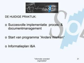 Informatie Verandert Organisaties1 | PPT