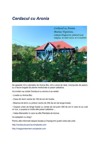 Cerdacul cu aronia | PDF