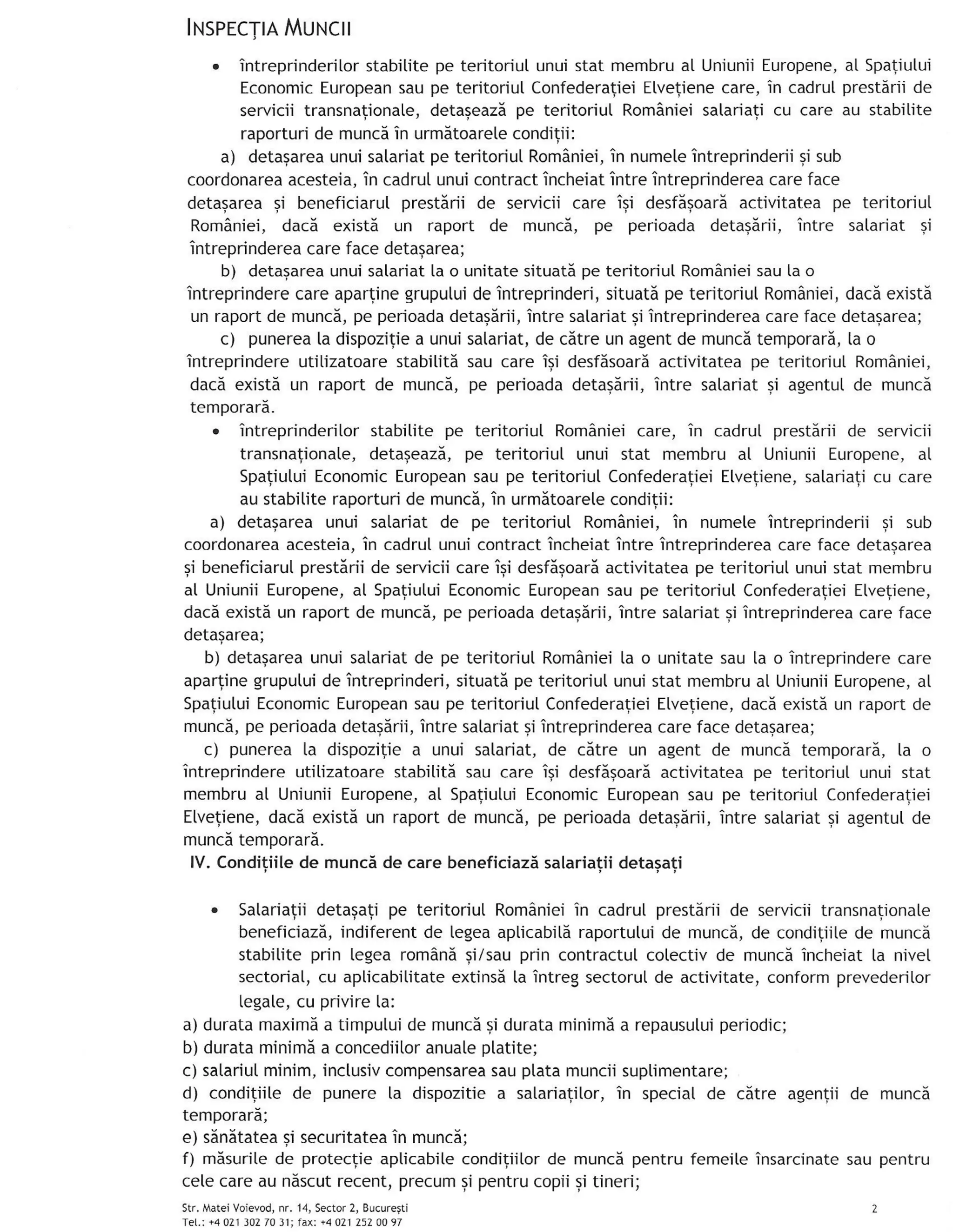 Informatii detasare | PDF