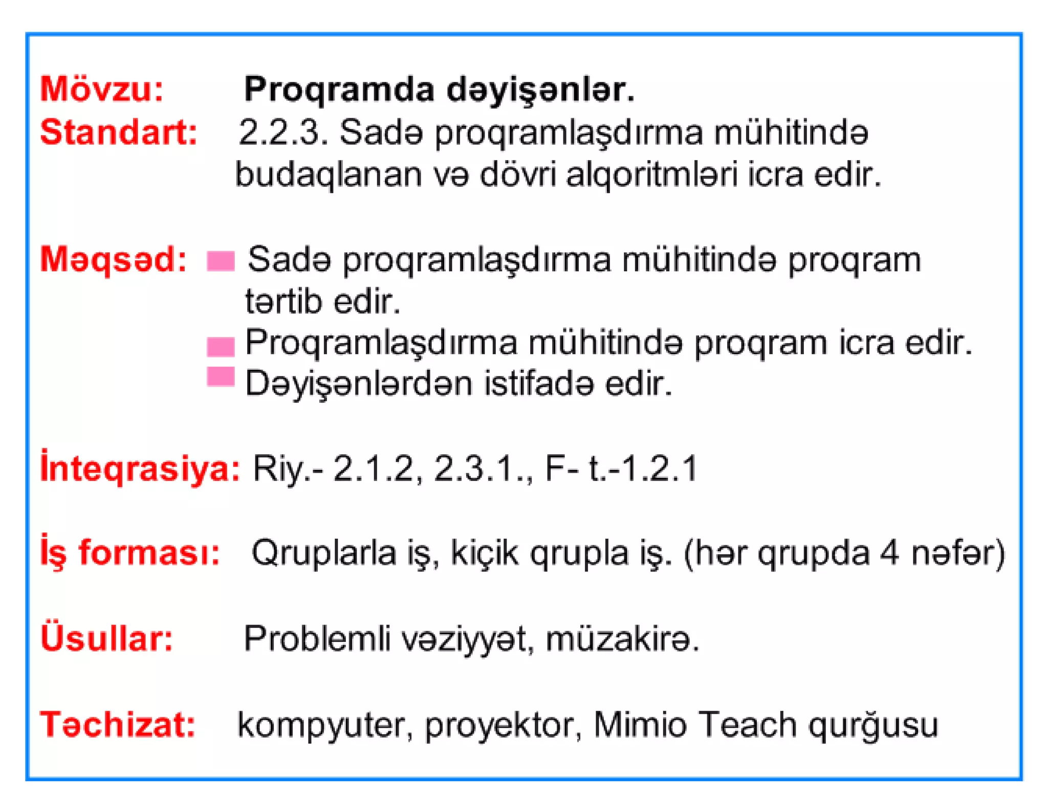 ALPLogo. Proqramda dəyişənlər | PDF