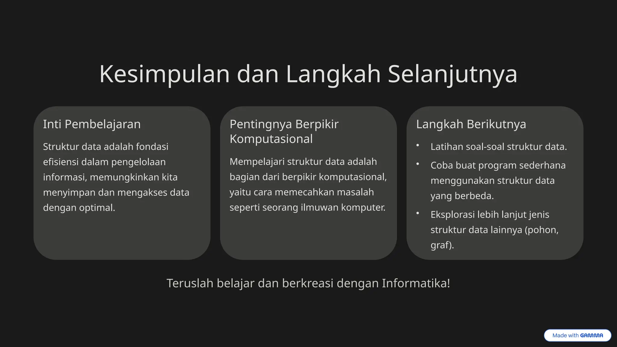Pelajaran Informatika: Memahami Struktur Data | PPTX