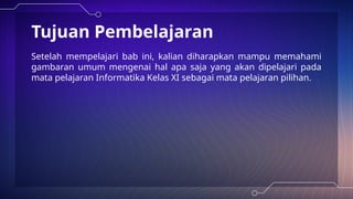 Pertemuan 1 - Pengenalan Informatika Kelas XI | PPTX
