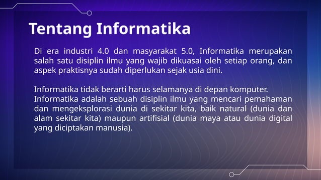 Pertemuan 1 - Pengenalan Informatika Kelas XI | PPTX
