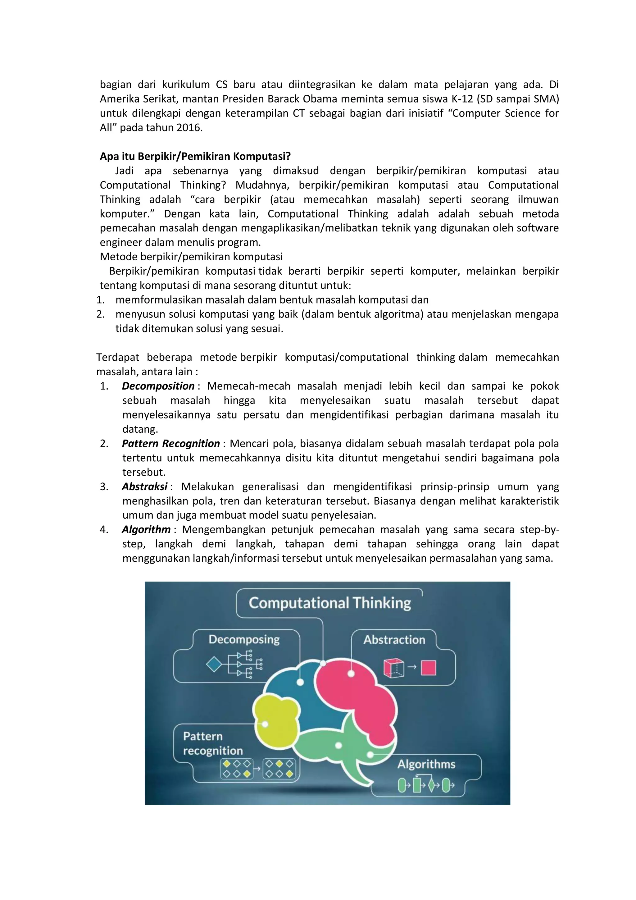 Informatika bab 3 computational thinking | PDF