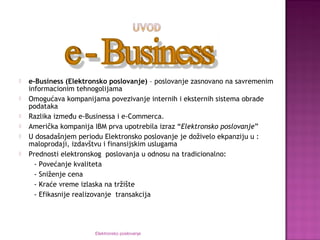 Informatika elektronsko poslovanje | PPT