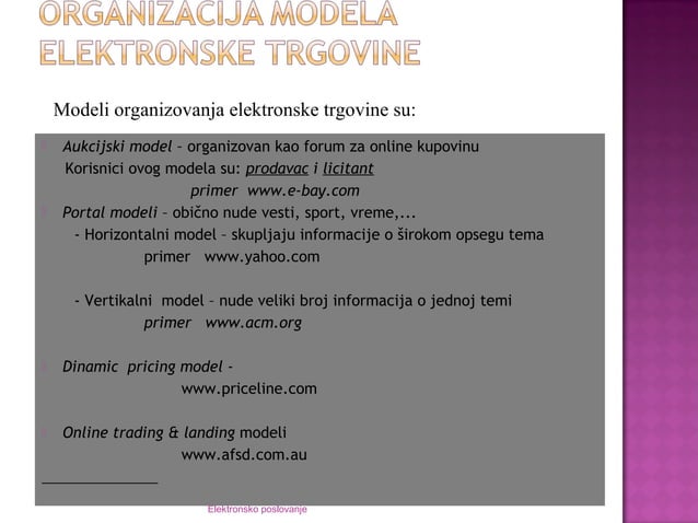 Informatika elektronsko poslovanje | PPT