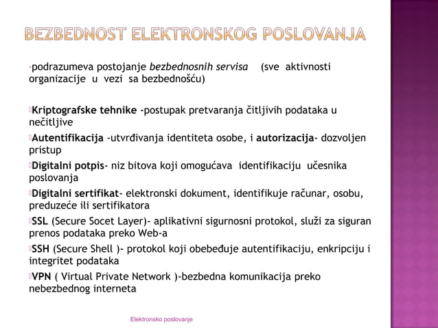 Informatika elektronsko poslovanje | PPT