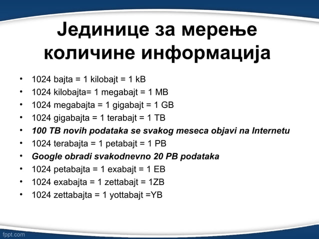 Informatika i informacije | PPT