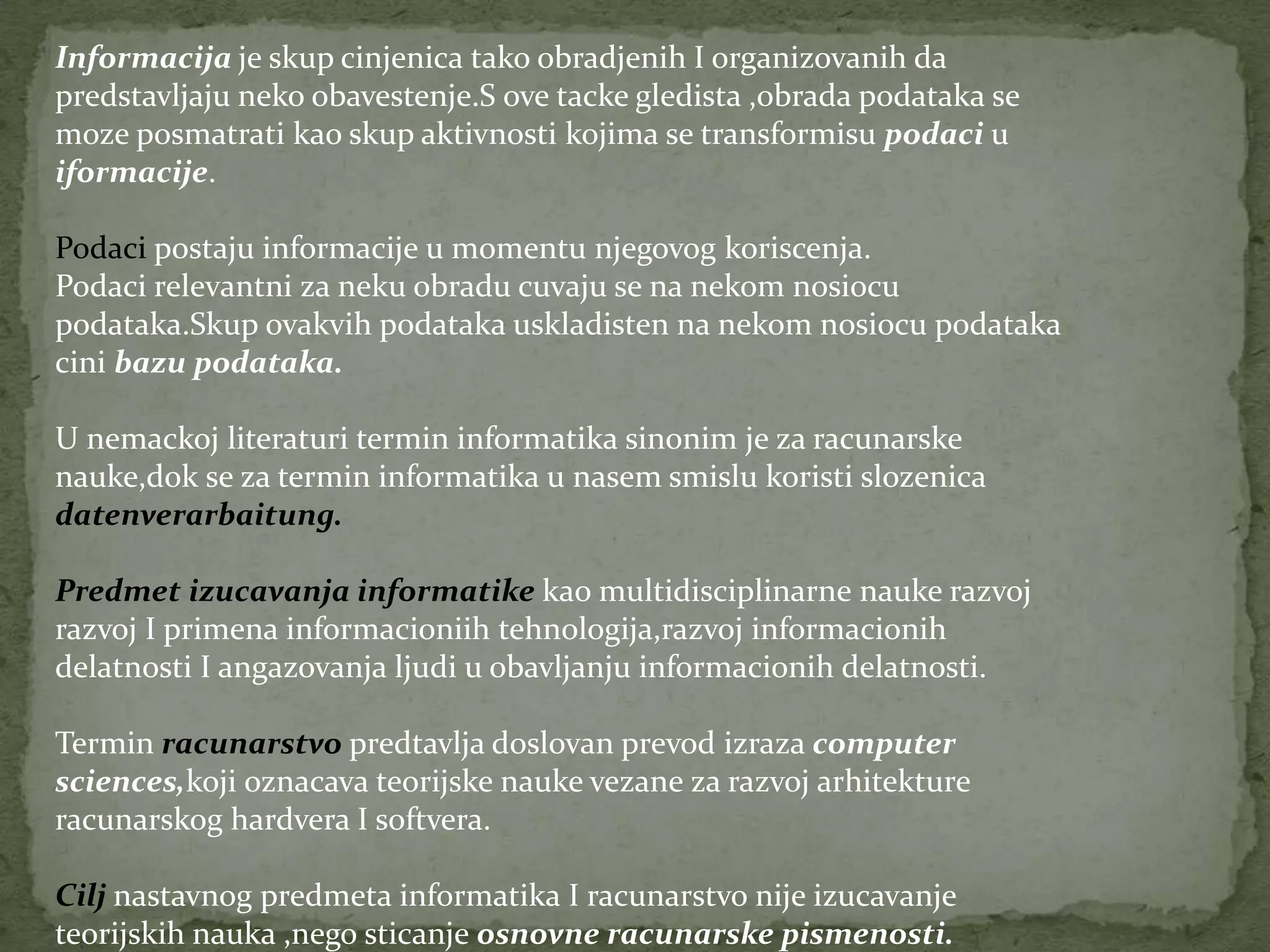 Informatika i računarstvo112 | PPTX