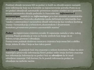 Informatika i računarstvo112 | PPT