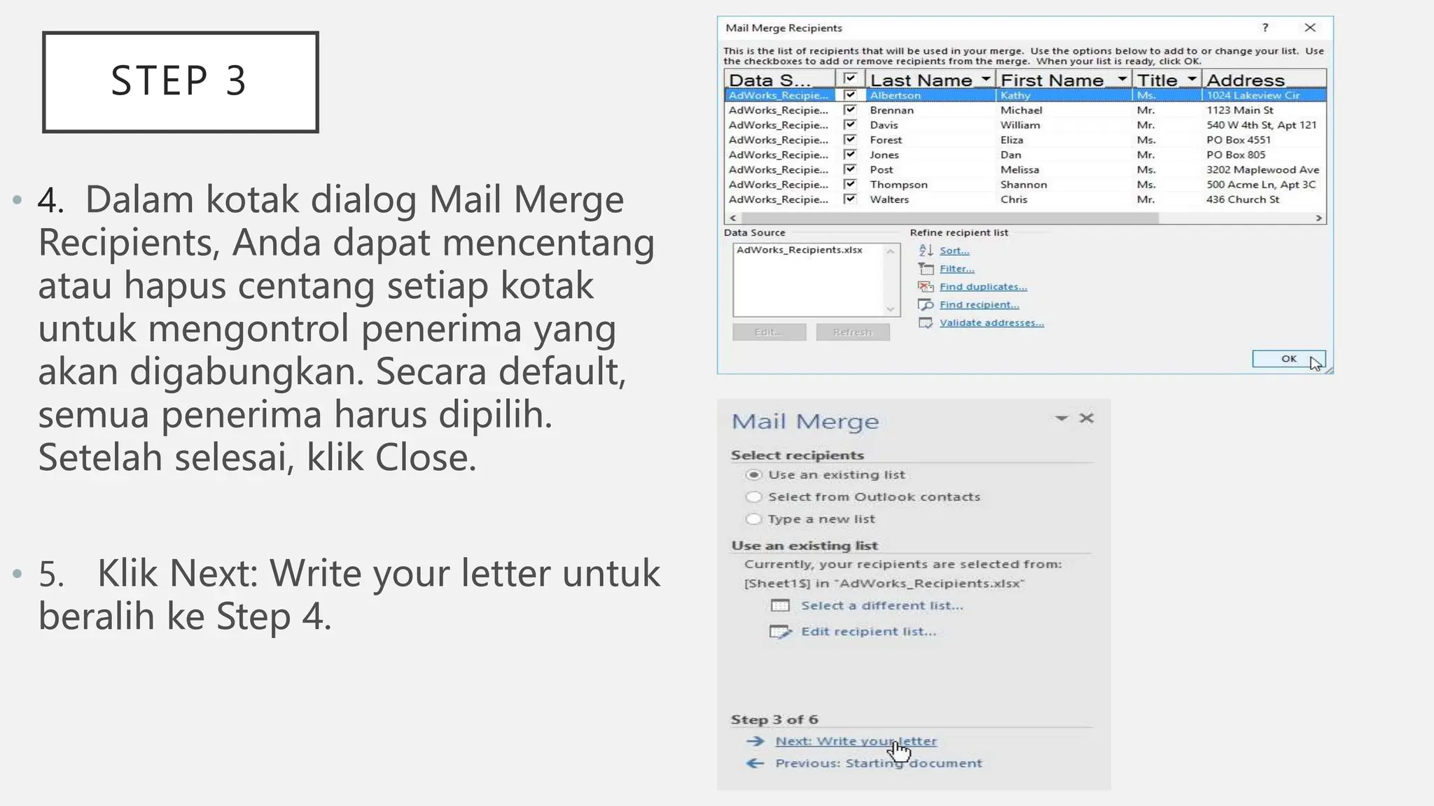 Mail merge | PPT