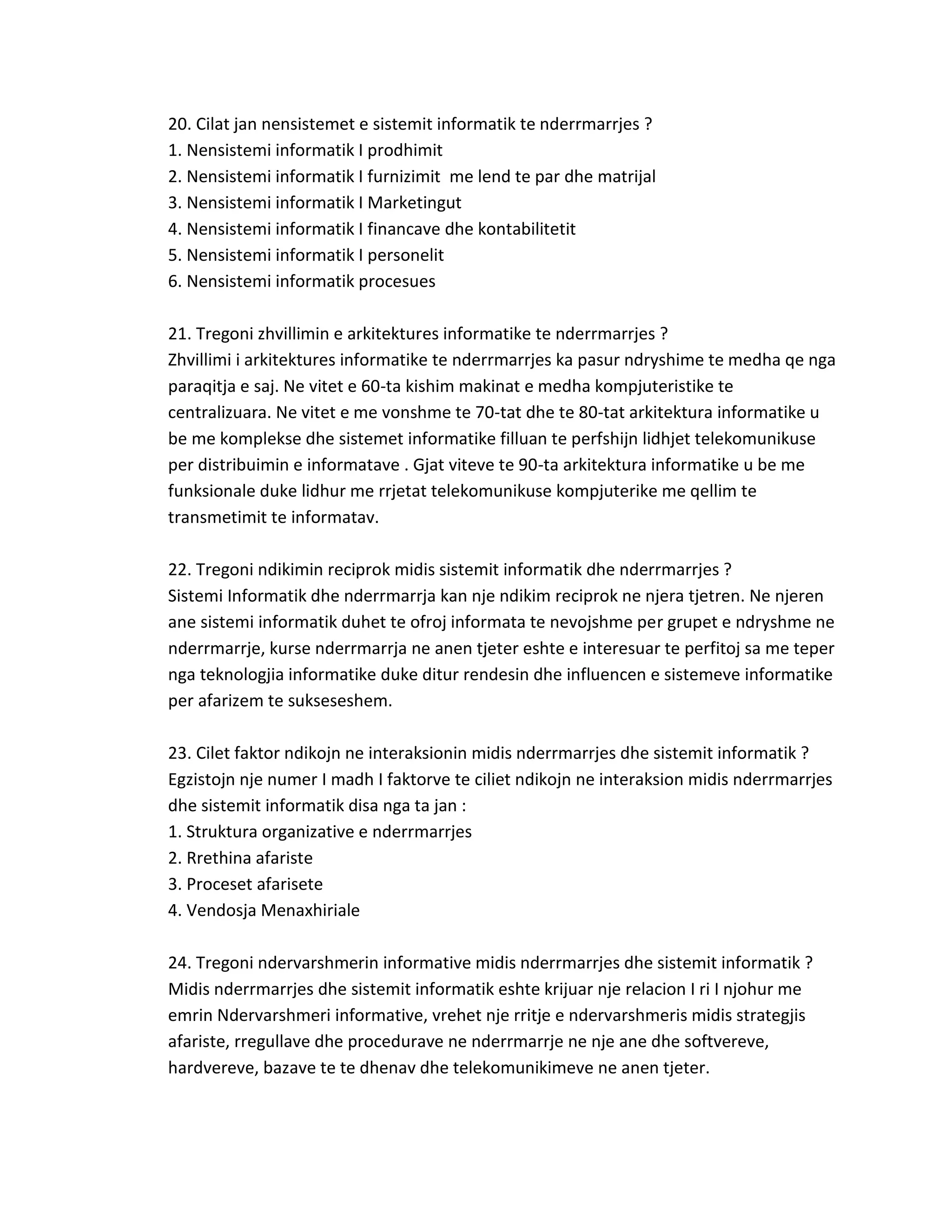 Informatika ne biznes Pr. Mihane Berisha | PDF