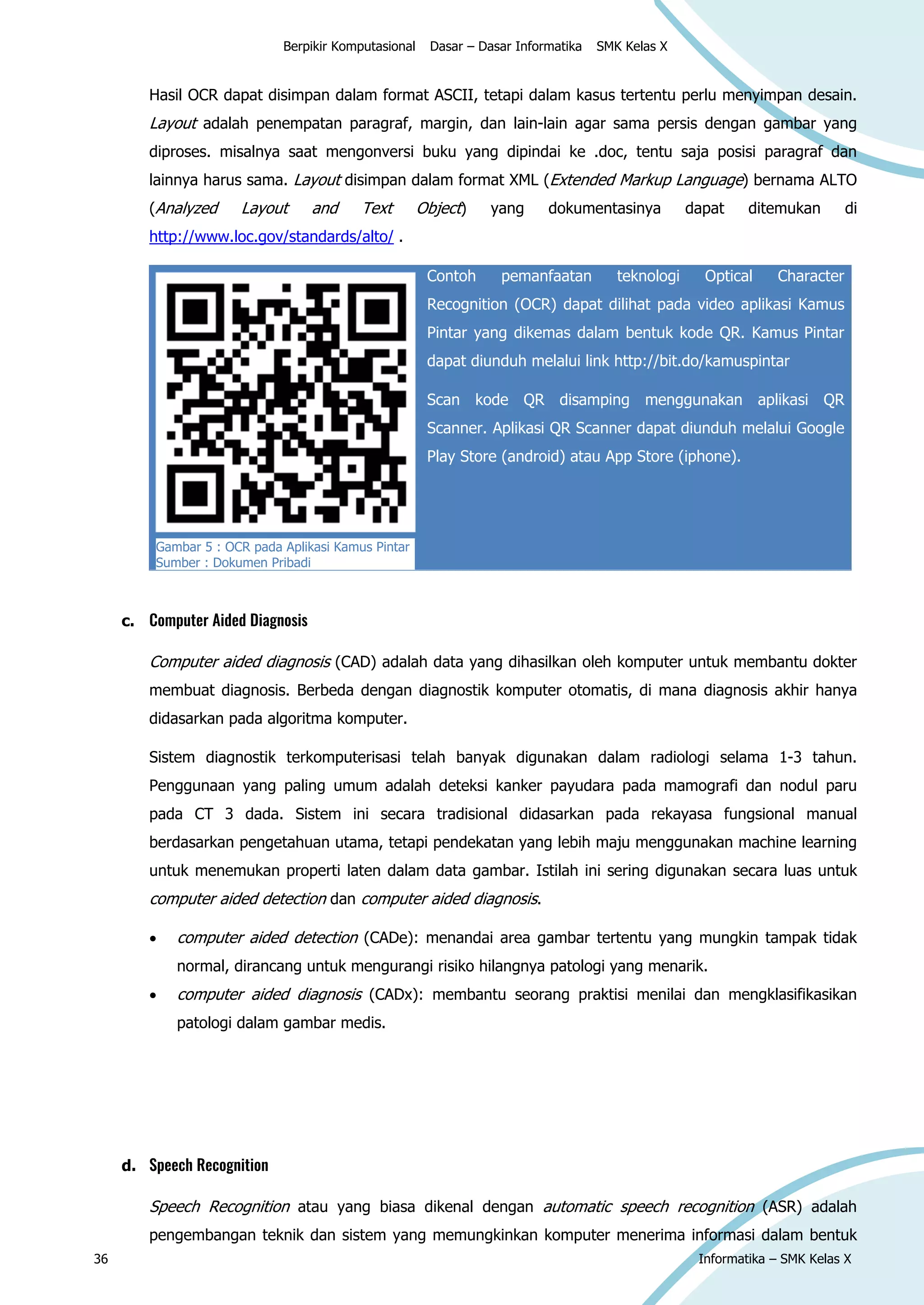 Buku Informatika SMK Kelas X | Kurikulum Merdeka | PDF