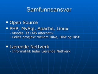 Informatikkutdanning - Samfunnsansvar og utfordring | PPT