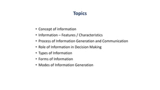 Introduction to Information | PPTX