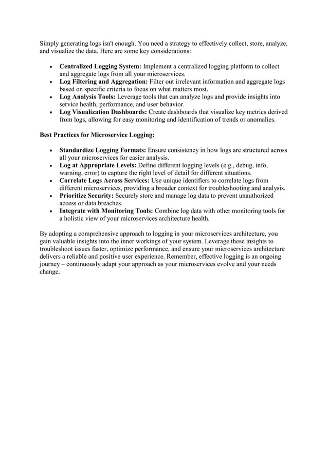 Logging the Journey: Insights from Microservice Logs | DOCX