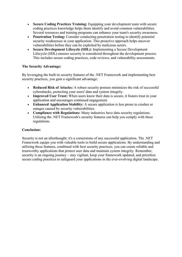 Security Focus: Built-in Features to Safeguard Your Applications | PDF