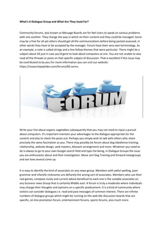 Information about forum | PDF