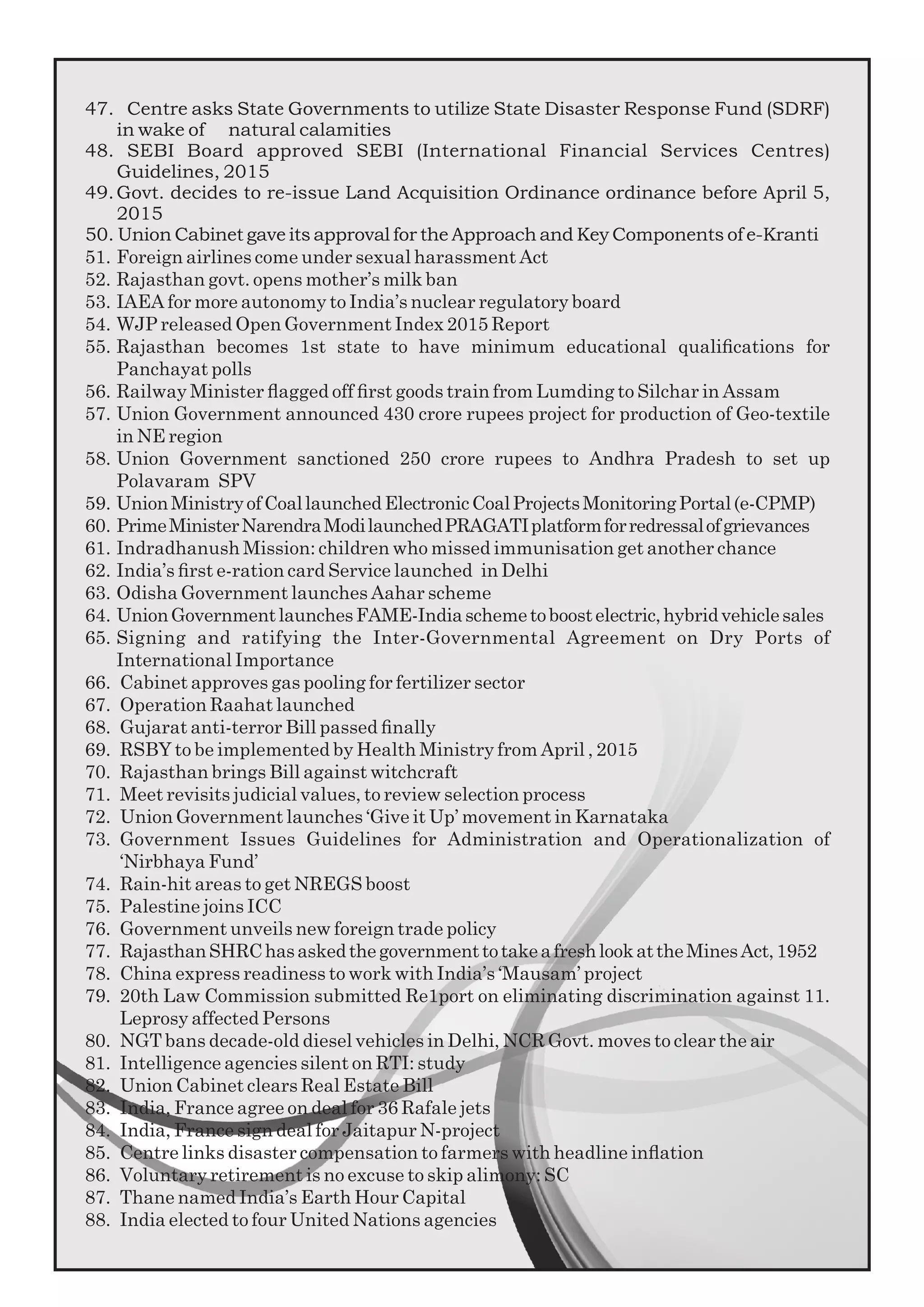 Information brochure current affairs | PDF