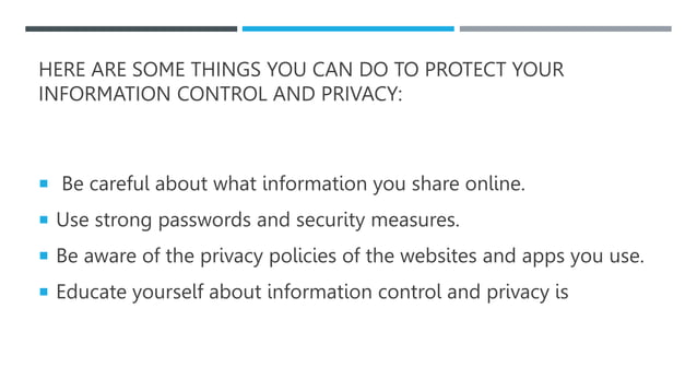 Information-Control-and-Privacy.Powerpoint | PPTX | Internet Safety ...