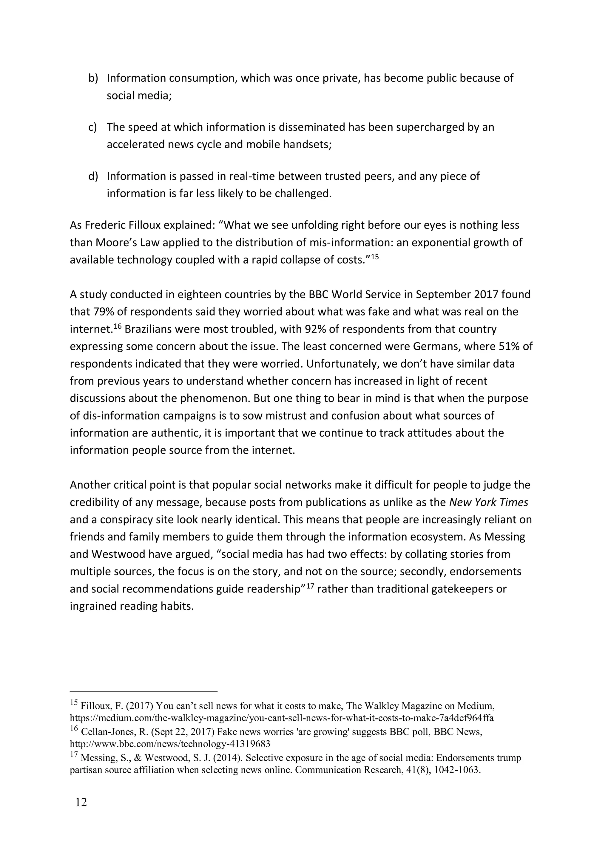 Information disorder: Toward an interdisciplinary framework for ...