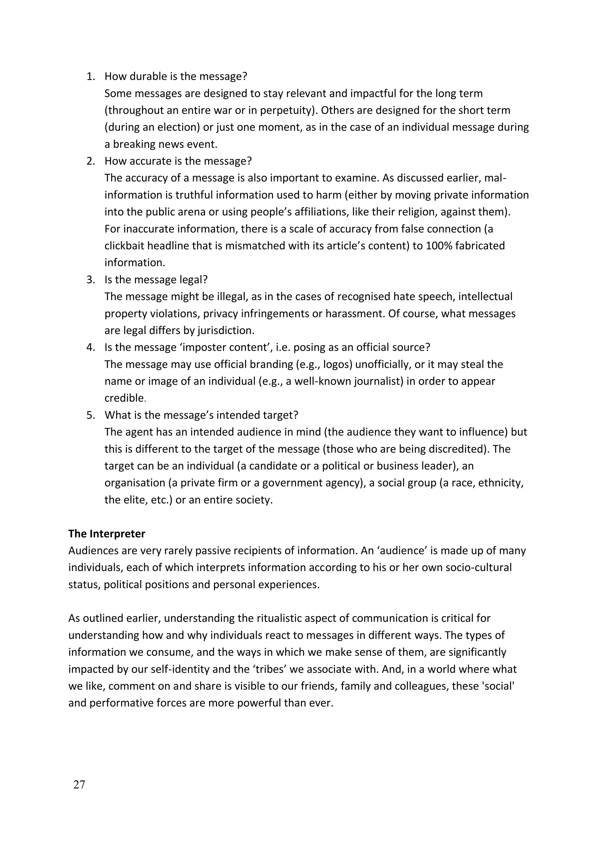 Information disorder: Toward an interdisciplinary framework for ...