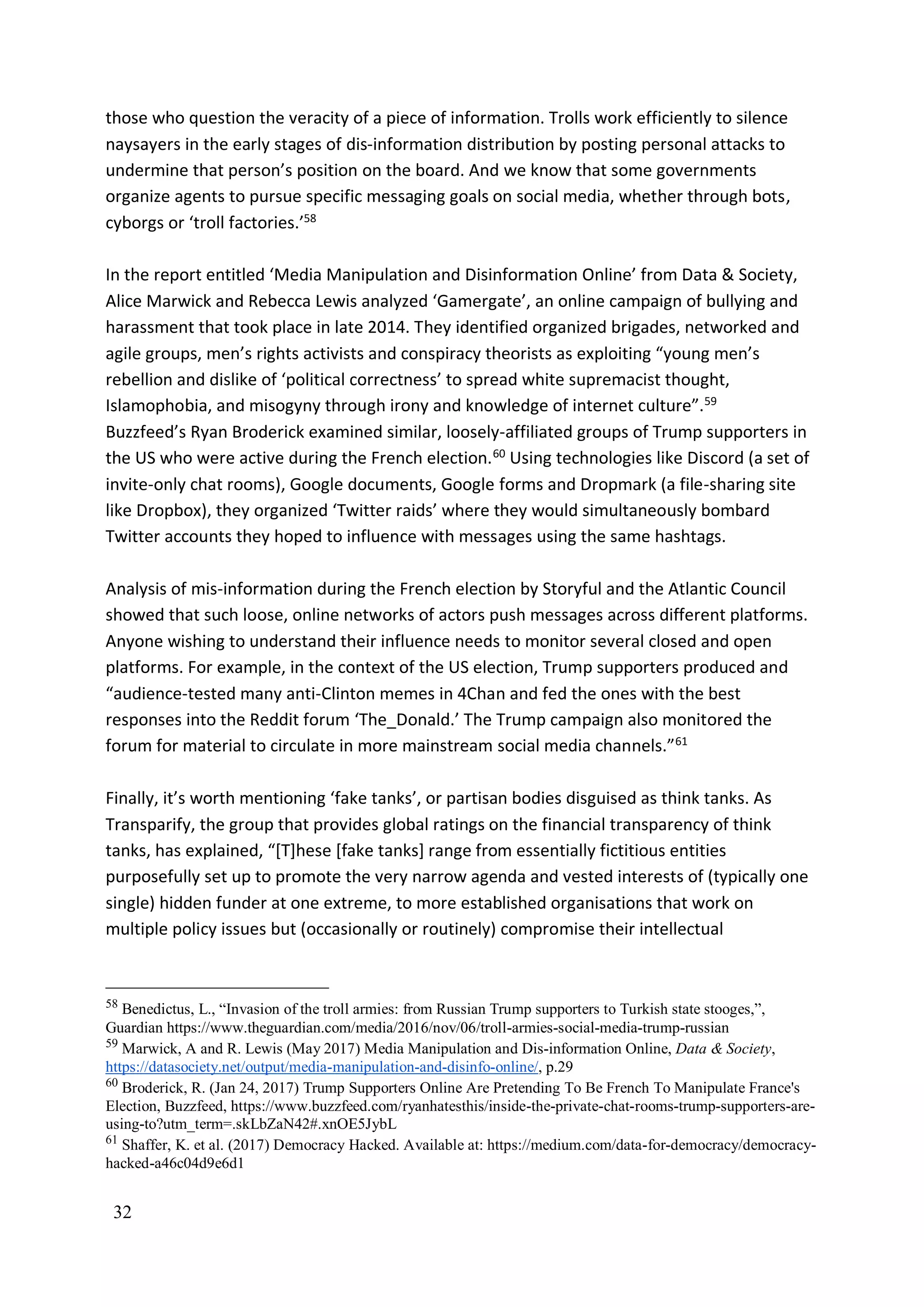 Information disorder: Toward an interdisciplinary framework for ...