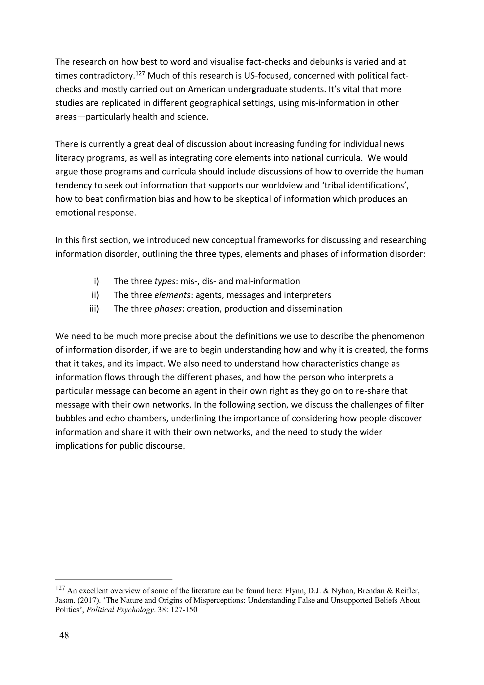 Information disorder: Toward an interdisciplinary framework for ...