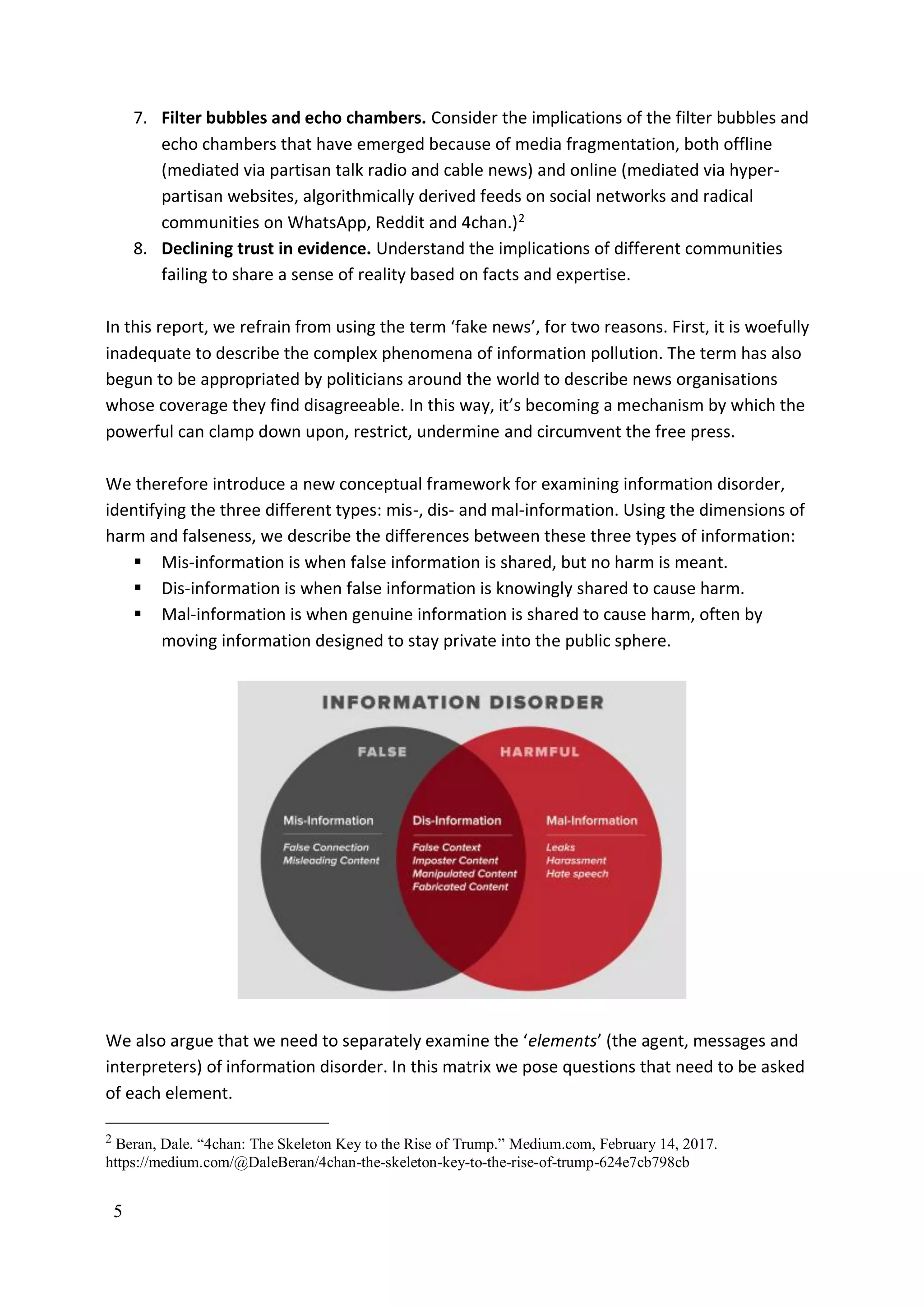 Information disorder: Toward an interdisciplinary framework for ...