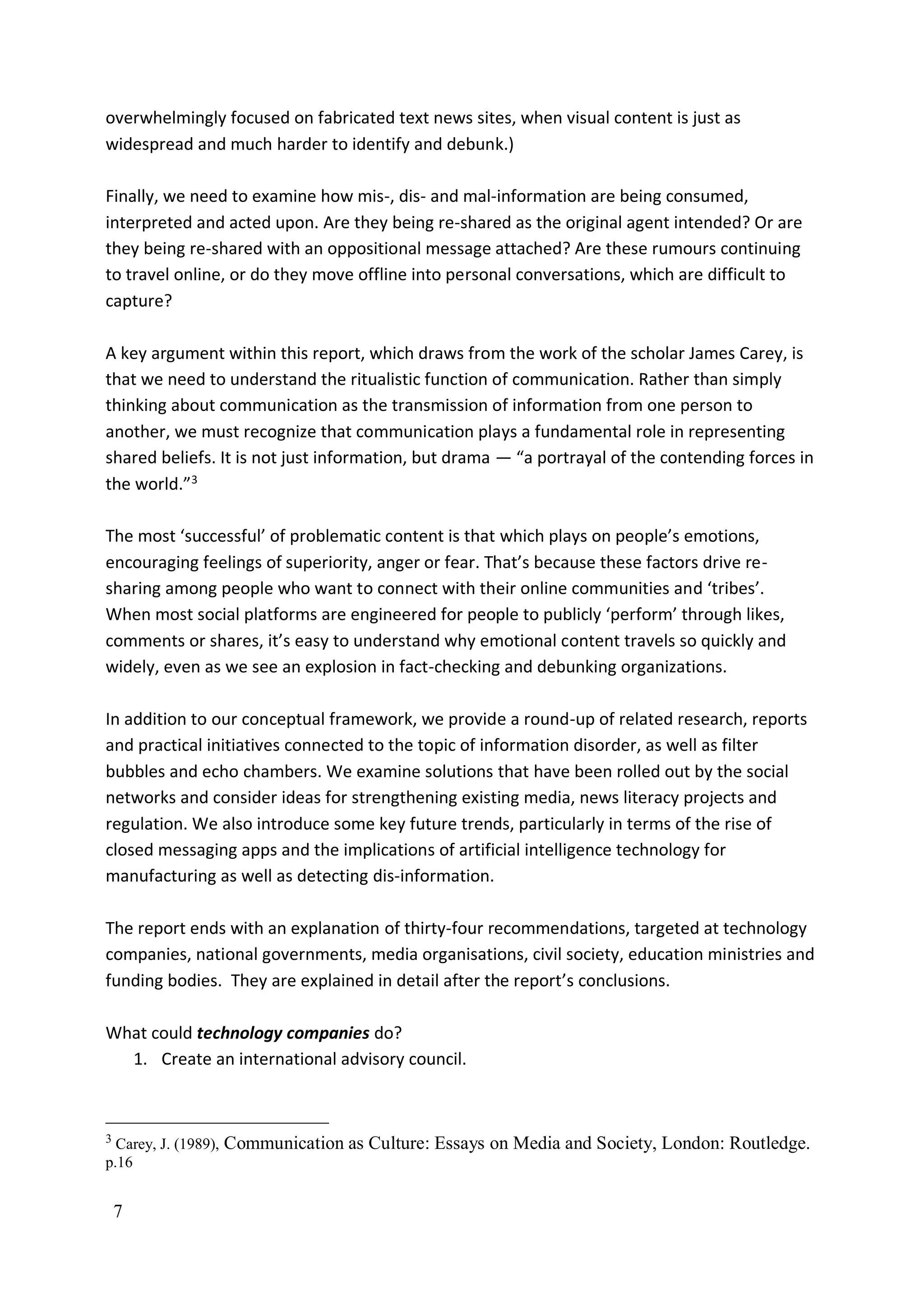 Information disorder: Toward an interdisciplinary framework for ...