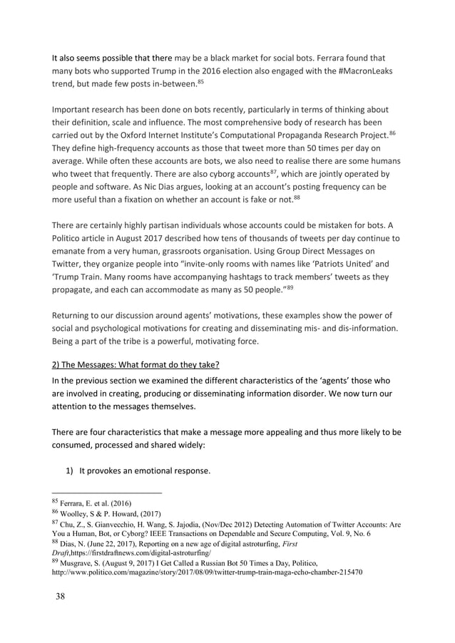 Information disorder: Toward an interdisciplinary framework for ...